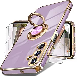 Amazon.com: Dretal Funda para Samsung Galaxy A16 5G, protector de pantalla, soporte de anillo ...