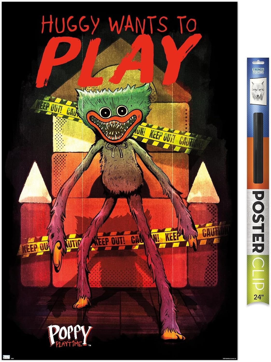 Amazon.com: Poppy Playtime - Huggy Wants To Play Wall Poster, 34L" x 22 ...