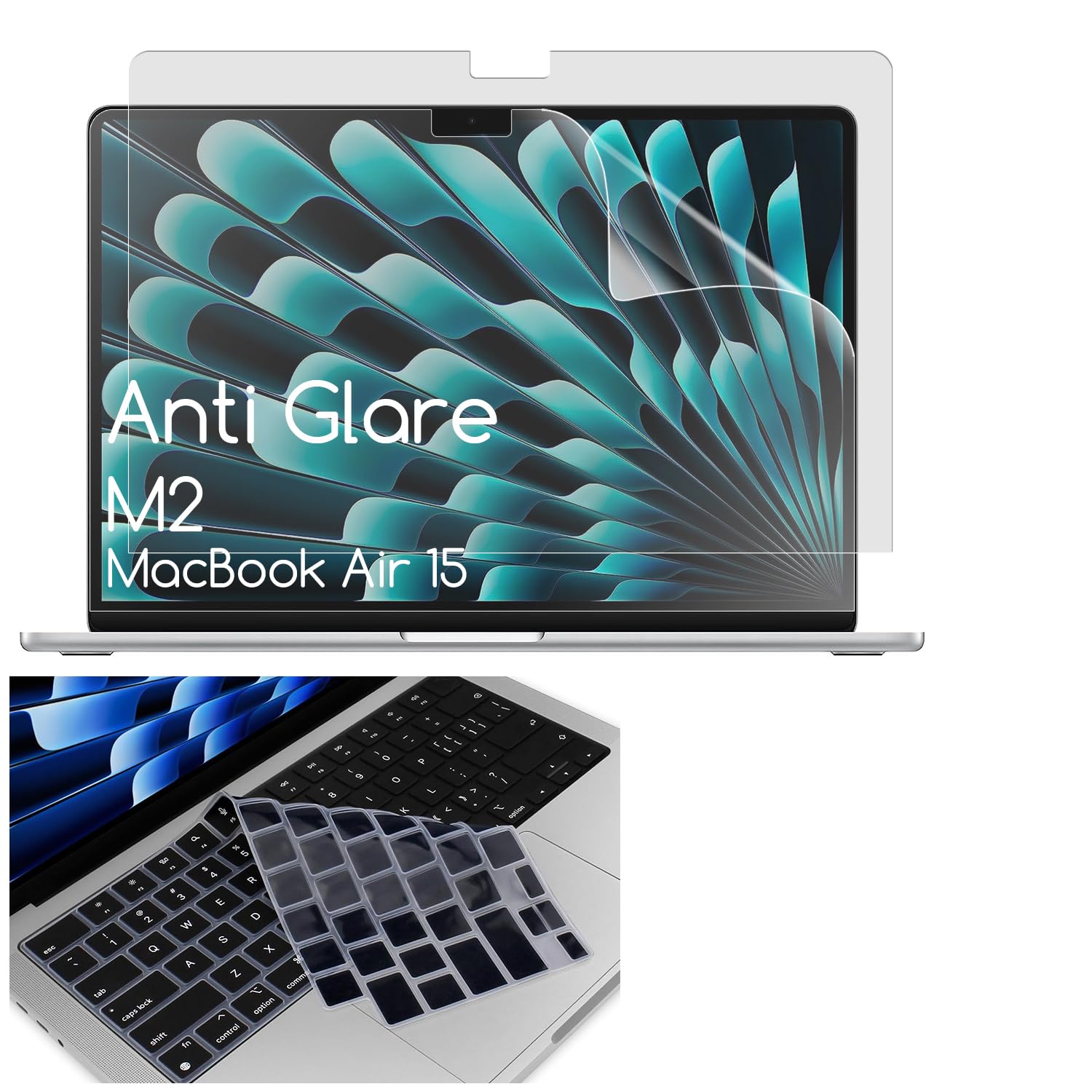 Snapklik.com : 2-Pack Anti Glare Screen Protector & Keyboard Cover For ...