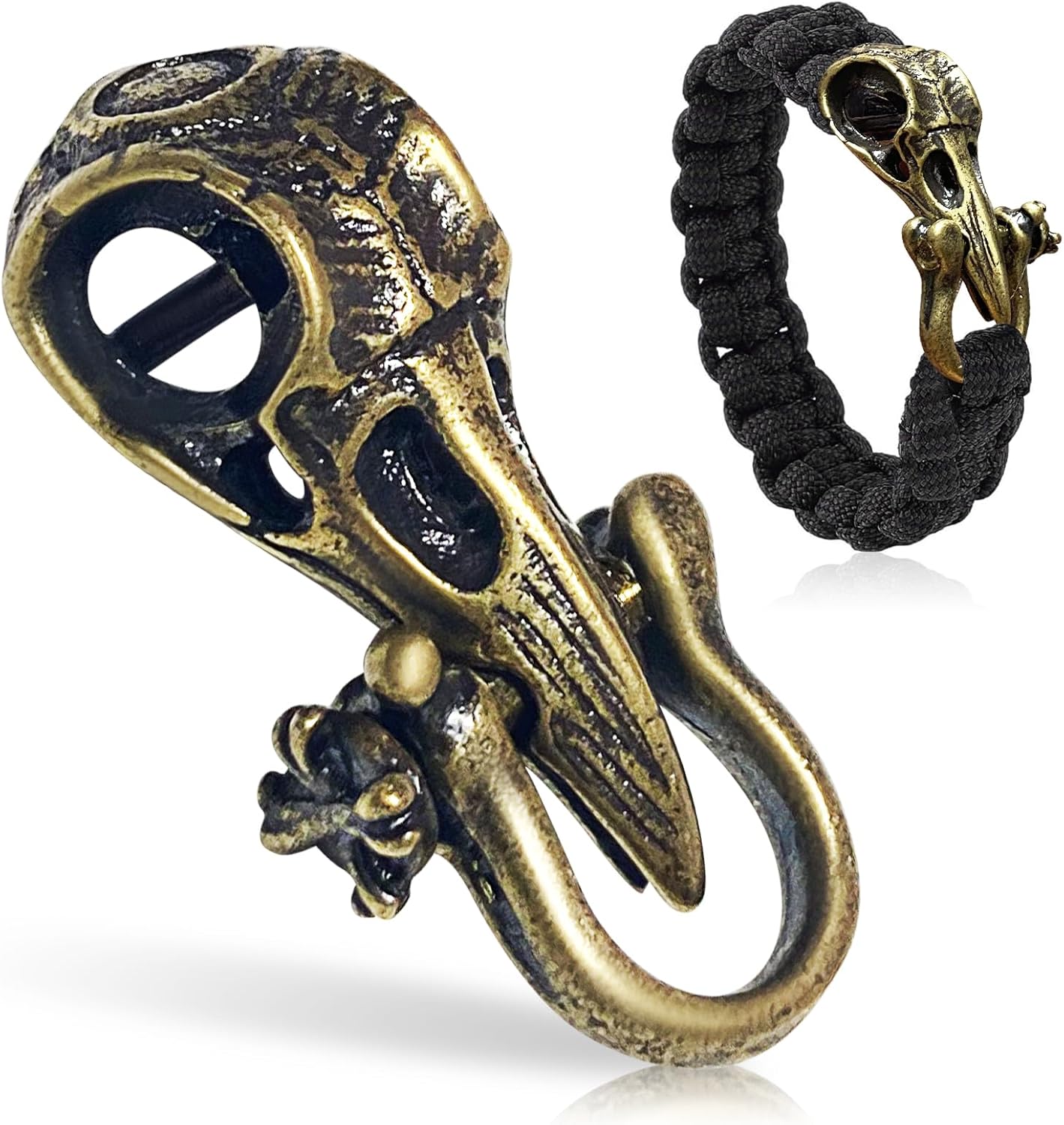 Amazon.com: GeryVtee Bird Skull Paracord Buckles，Brass Paracord ...