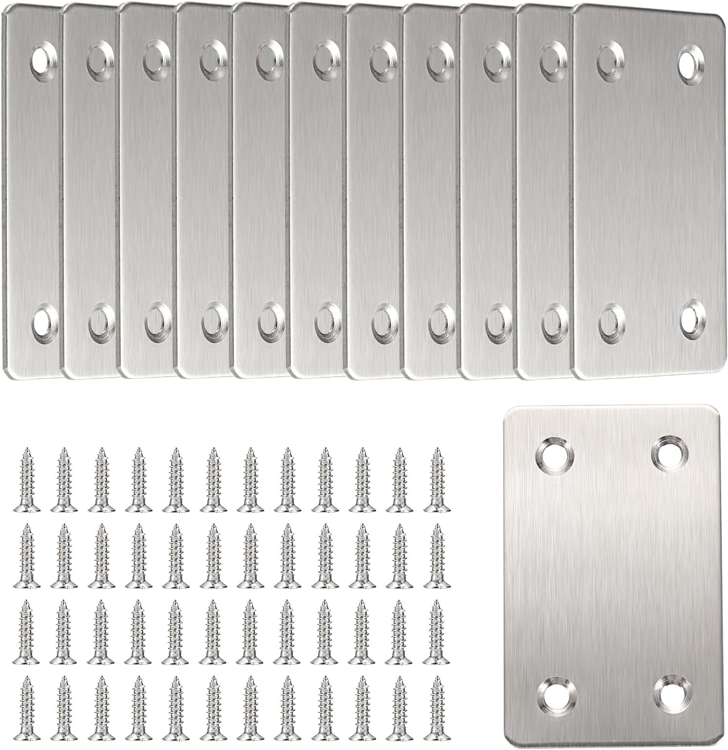 Amazon.com: ZOENHOU 40 PCS Mending Bracket Plate with Screws, 4 x 2 ...