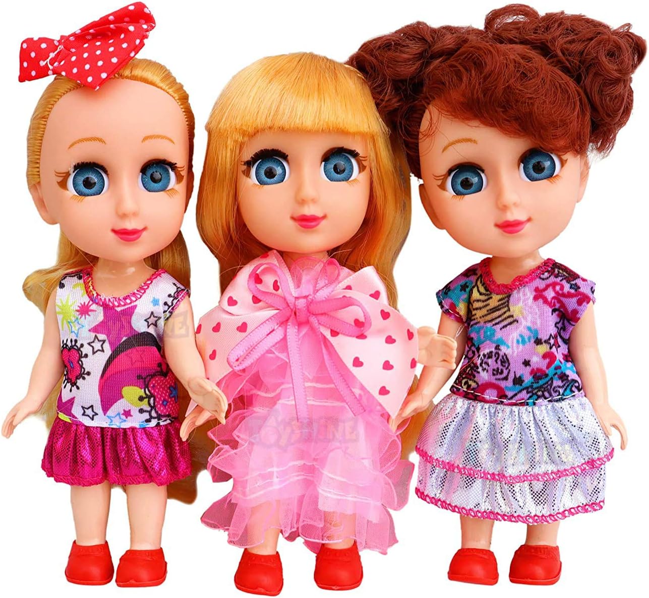 Toyshine Pack of 3 Cuties Doll Set for Kids, 6 Inches, PVC Non-Toxic ...