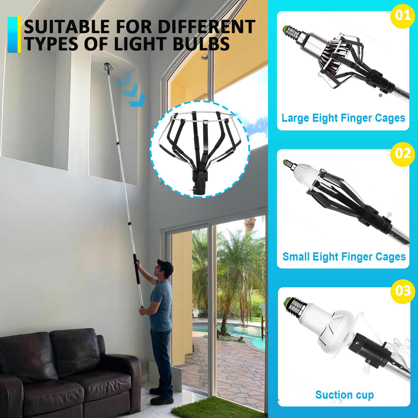 Ladder Light Bulb Changer How To Change A High Light Bulb Fixture