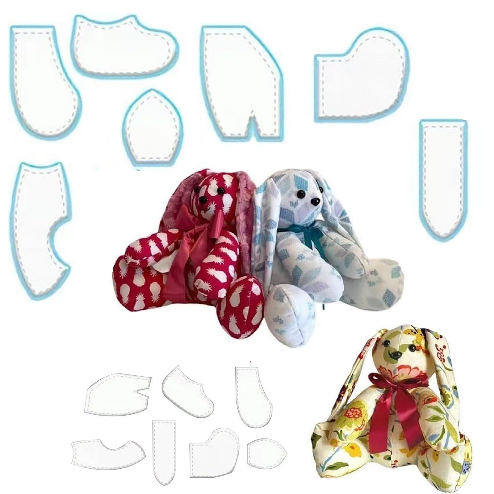 Memory Bunny Template Ruler Set, Bunny Rabbit Sewing Pattern, Acrylic ...