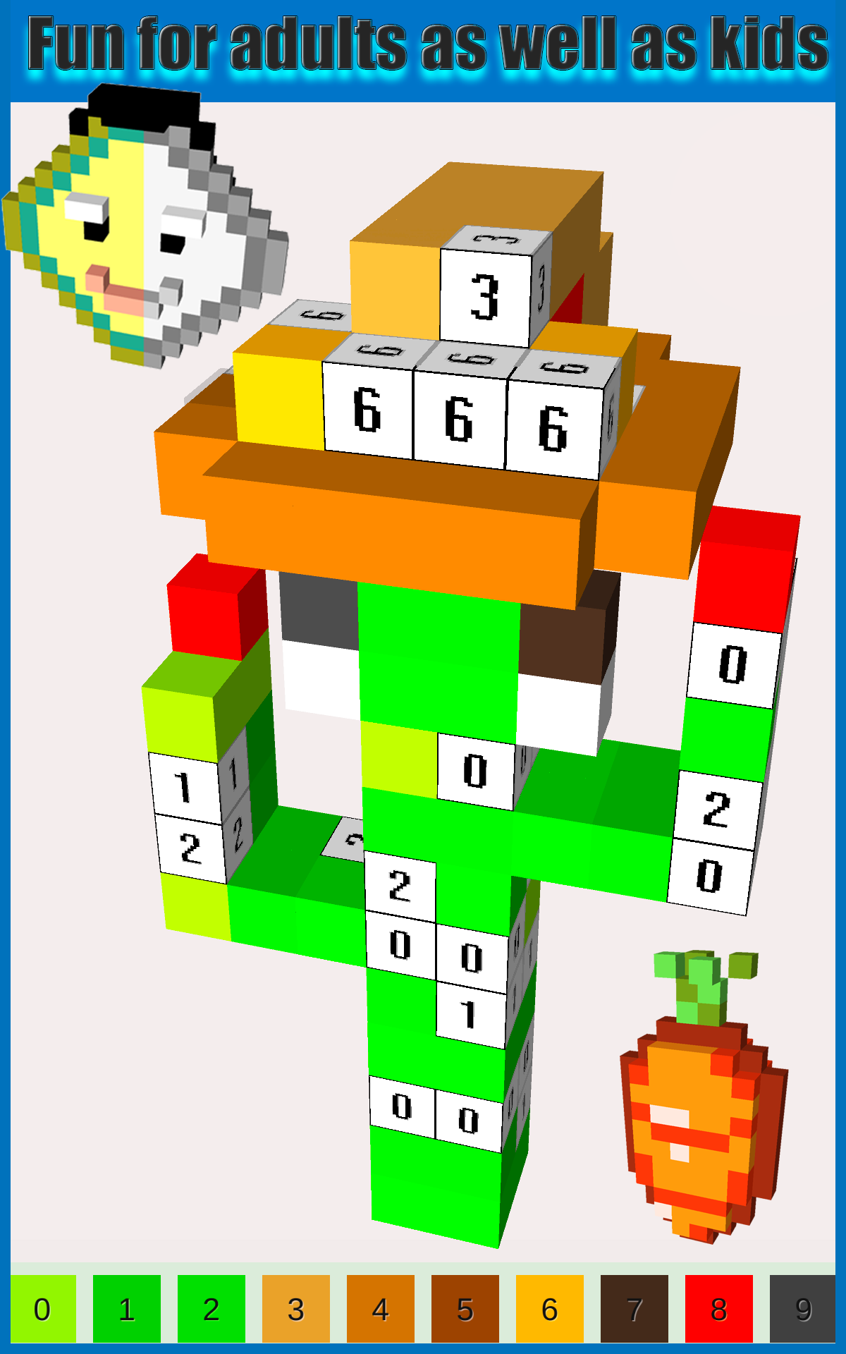 Pixel Voxel 3D PixVoxNU Color by Numbers - App on Amazon Appstore