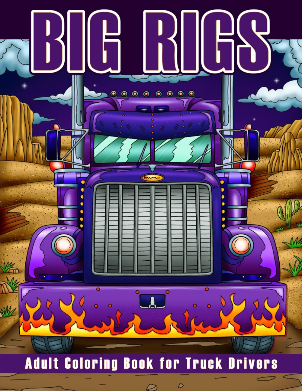 Amazon.com: Big Rigs: Adult Coloring Book for Truck Drivers ...