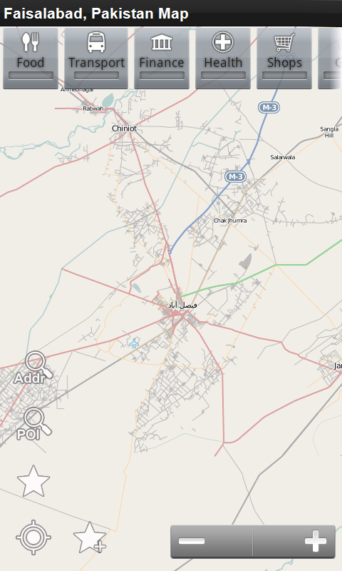 Faisalabad, Pakistan Offline Map: PLACE STARS - App on Amazon Appstore