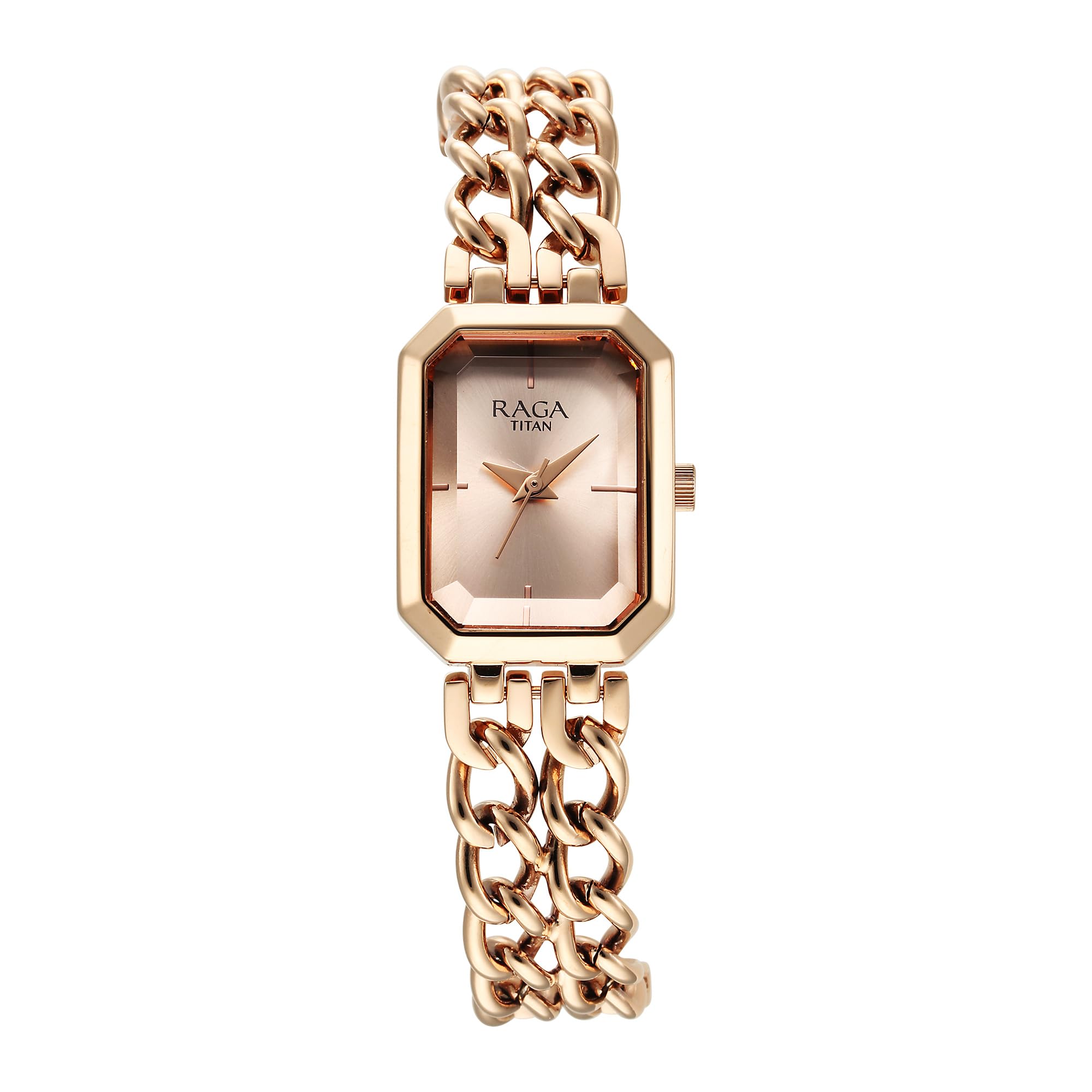 Titan Raga Showstopper Quartz Analog Rose Gold Dial Metal Strap Watch ...