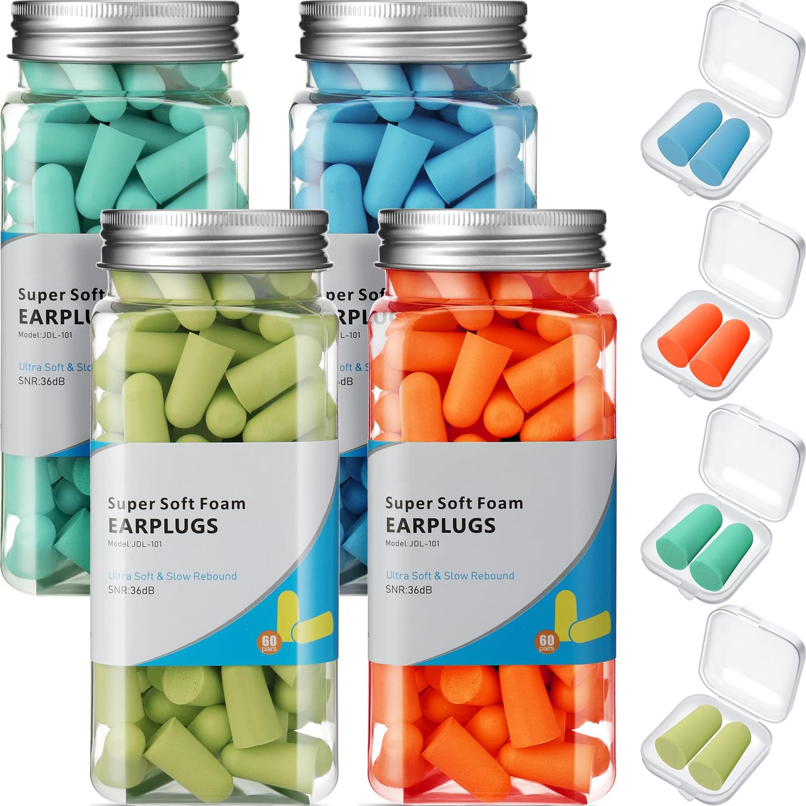 Amazon.com: 5 Pairs Soft Foam Hearing Protection Earplugs with Case ...