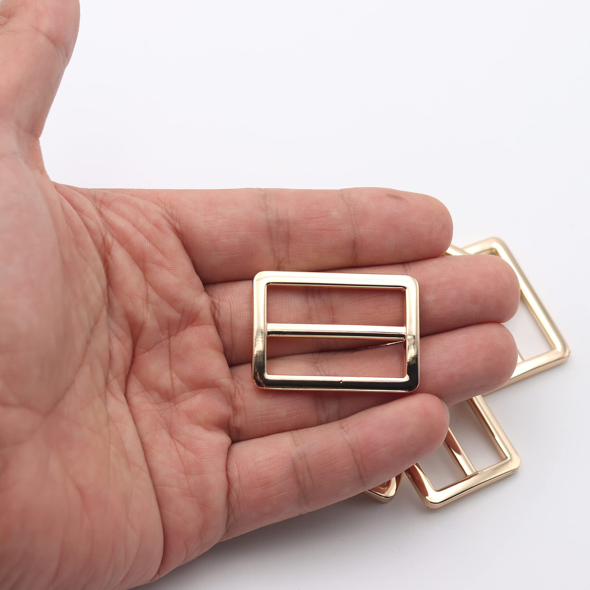 Snapklik.com : JWBIZ 8pcs Flat Metal Slide Buckle Belt Adjuster Sliders ...