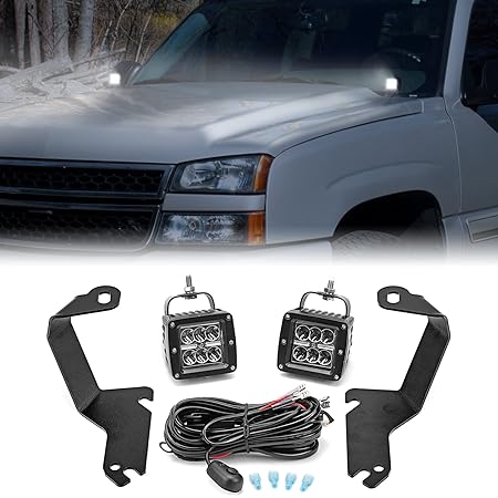 Amazon.com: WeiSen Engine Hood Cowl Panel Ditch Mount Brackets & 2pcs ...