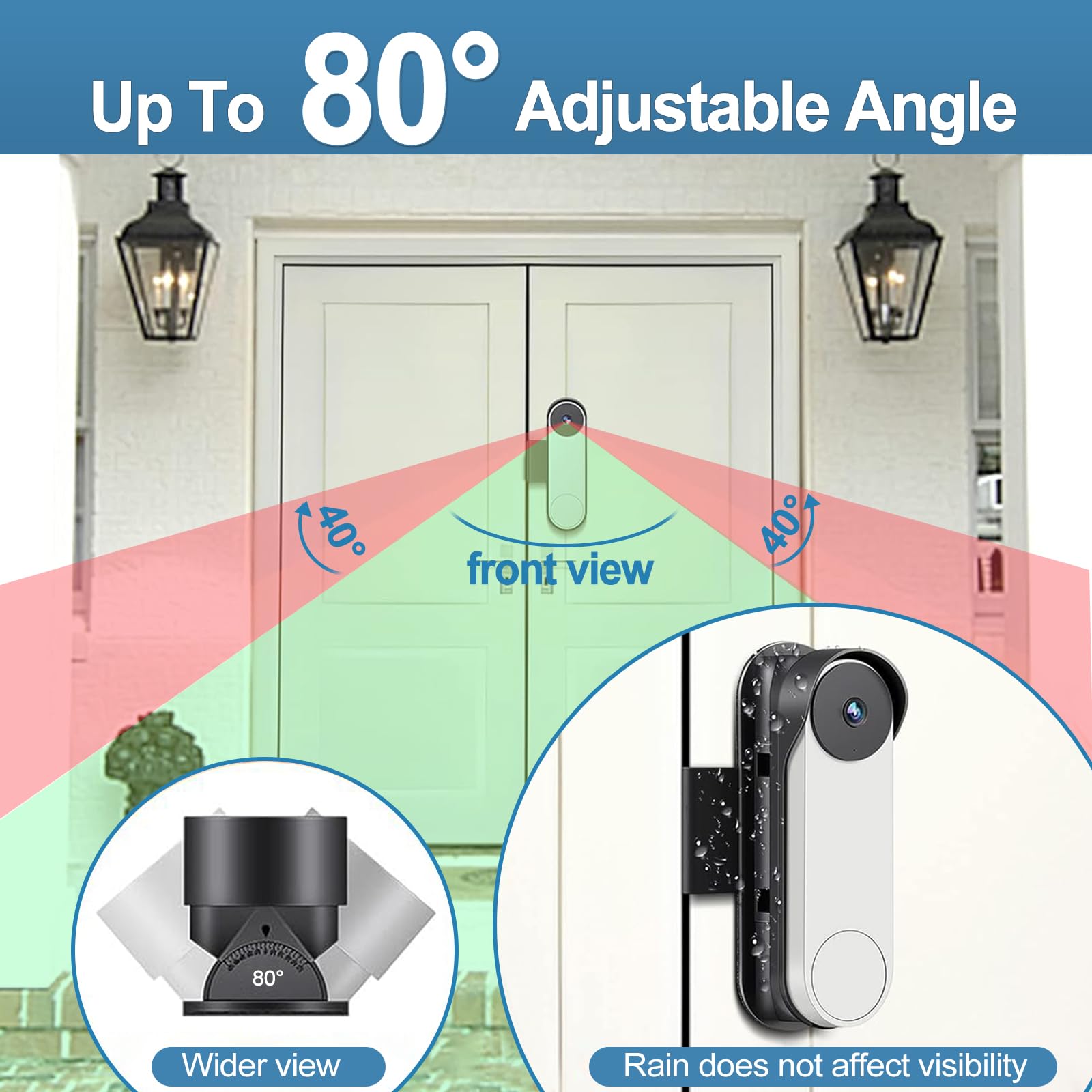 Snapklik.com : Horizontal Adjustable Mount For Google Nest Doorbell
