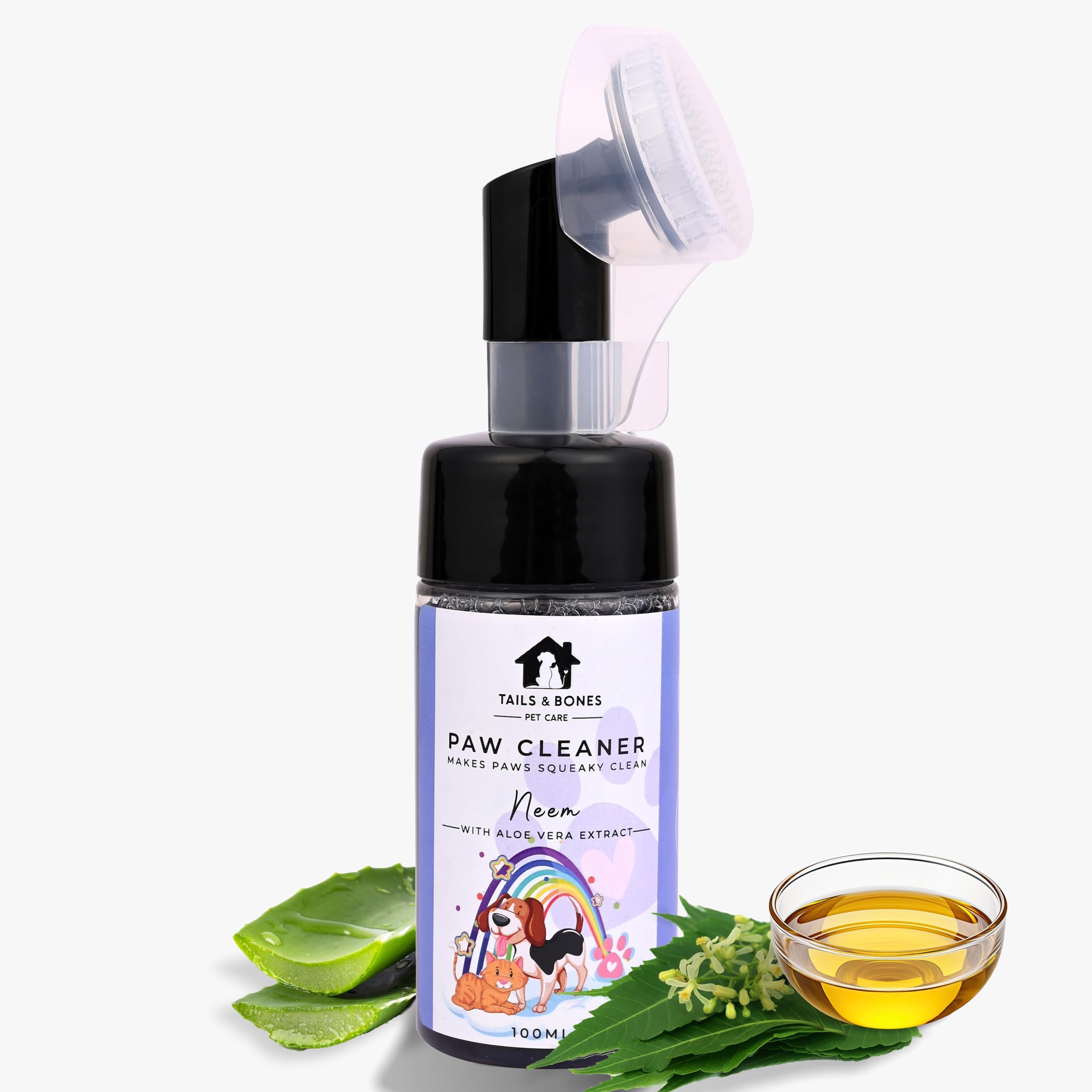Buy TAILS & BONES Paw Cleaner for Dogs & Cats | Gentle Foot Cleaning ...