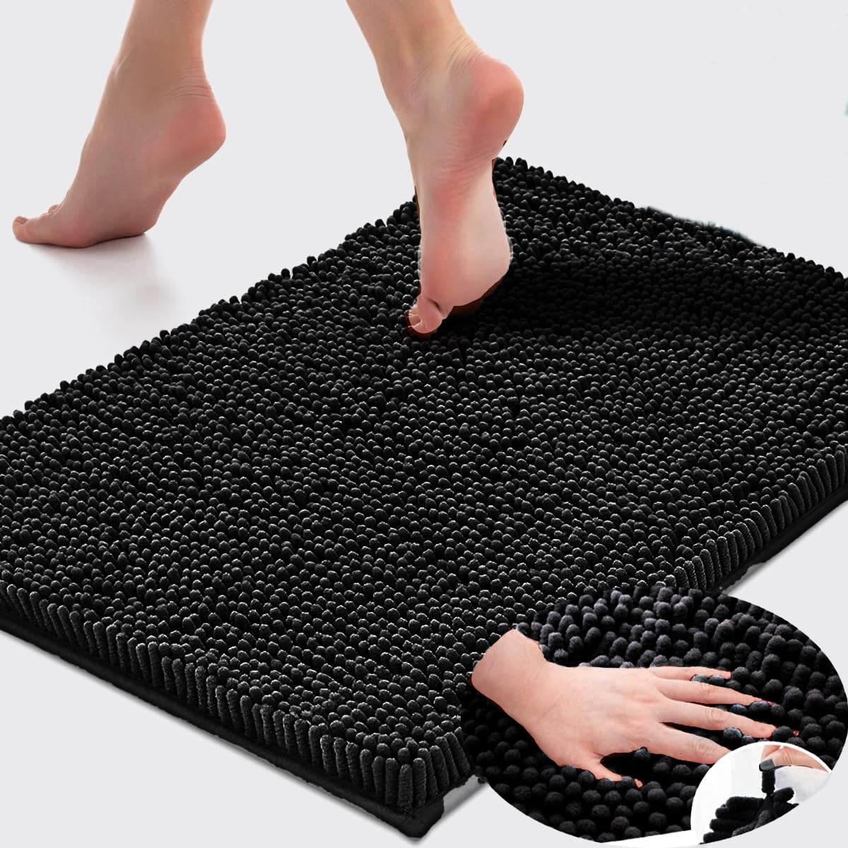 SWISSPACK 60X40/80x50 CMS Microfiber Bath Mat for Bathroom, Non-Slip ...