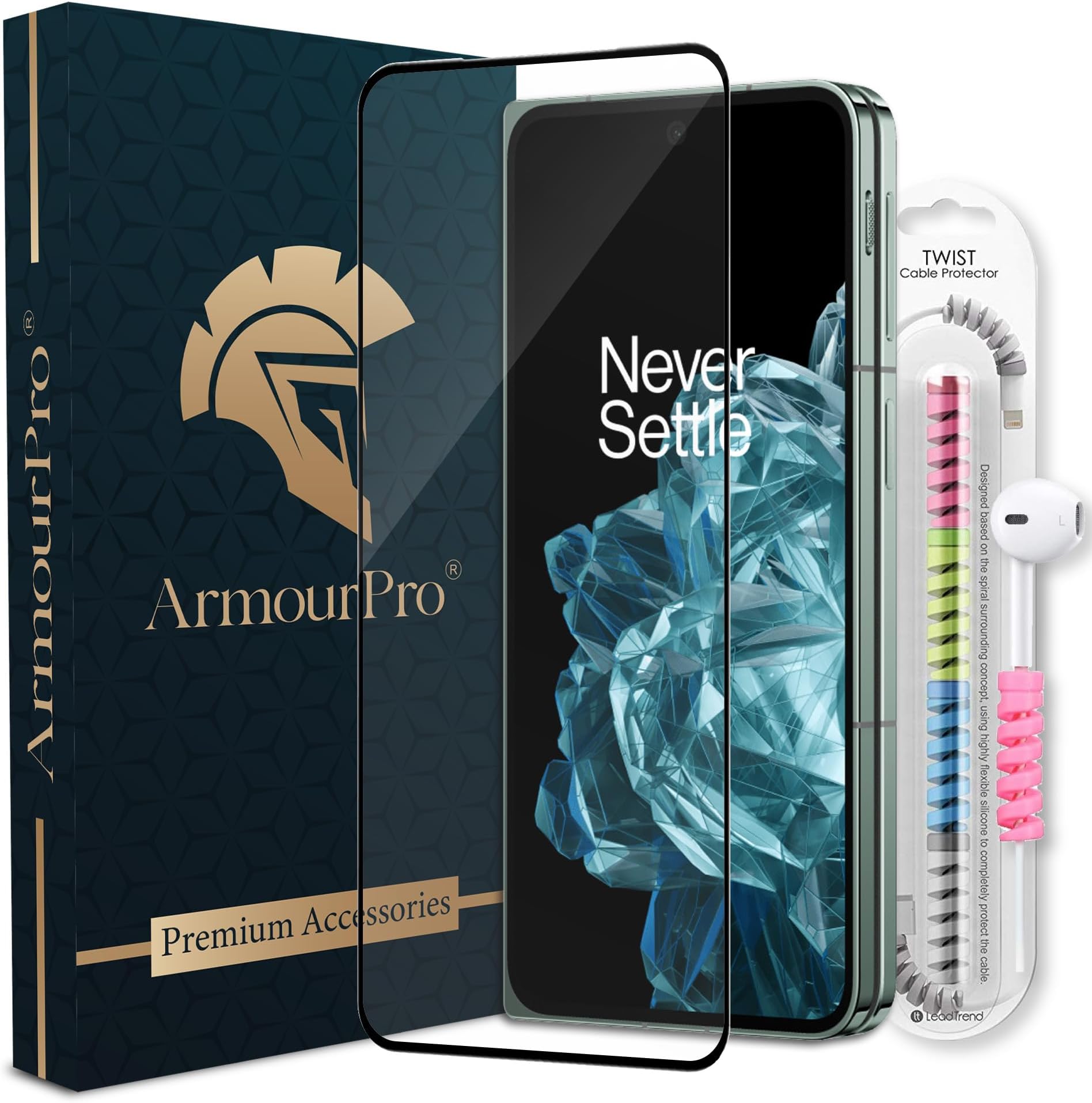 ArmourPro Premium Tempered Glass for OnePlus Open with Edge to Edge ...