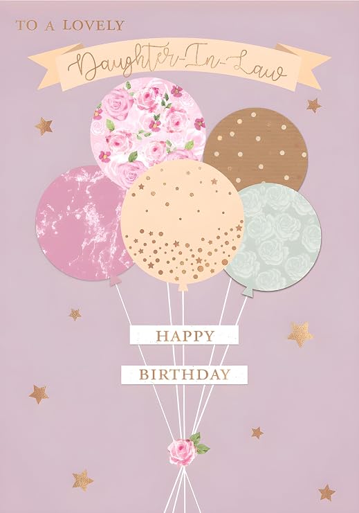 IC&G Lovely Daughter In Law Birthday Card - Happy Birthday Card with ...