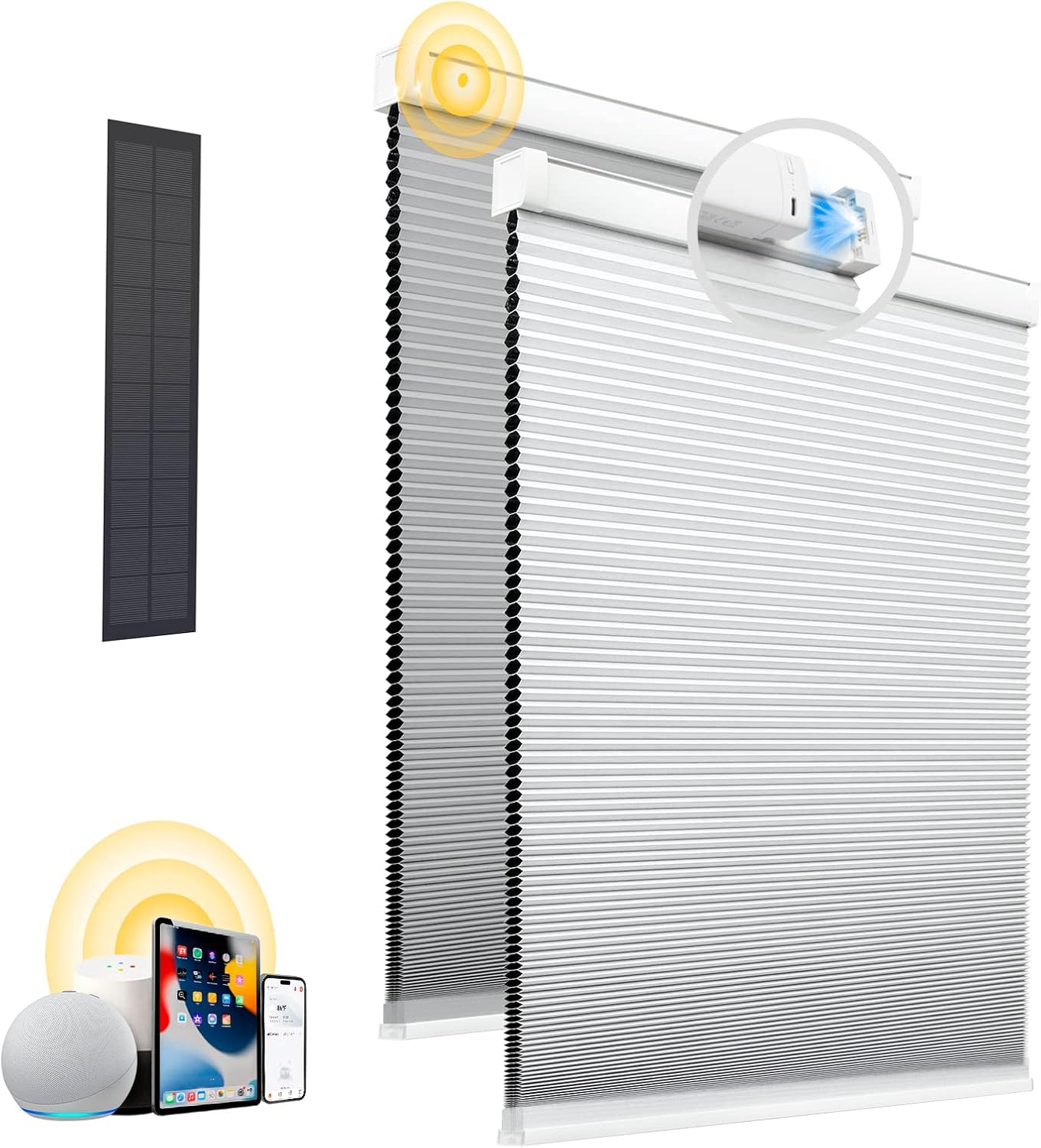 Amazon.com: BLANKENDON Motorized Smart Blinds with Free Solar Panel ...