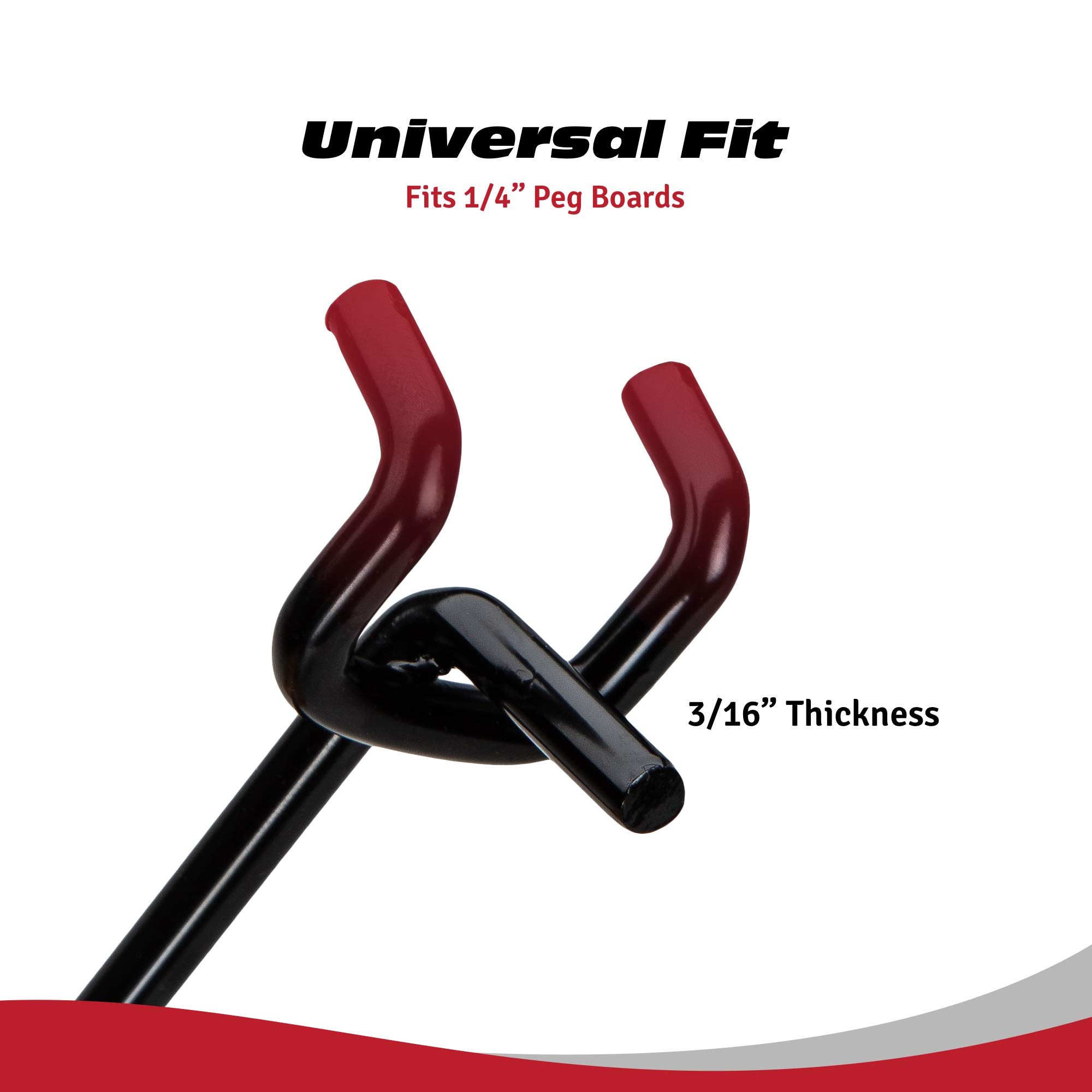 Snapklik.com : Presa Heavy Duty Black Steel Peg Board Shelving Hooks, 2 ...