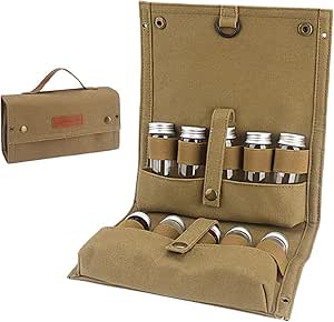 Amazon.com: Travel Spice Kit, Portable Spice Bag with 10 Spice Jars ...