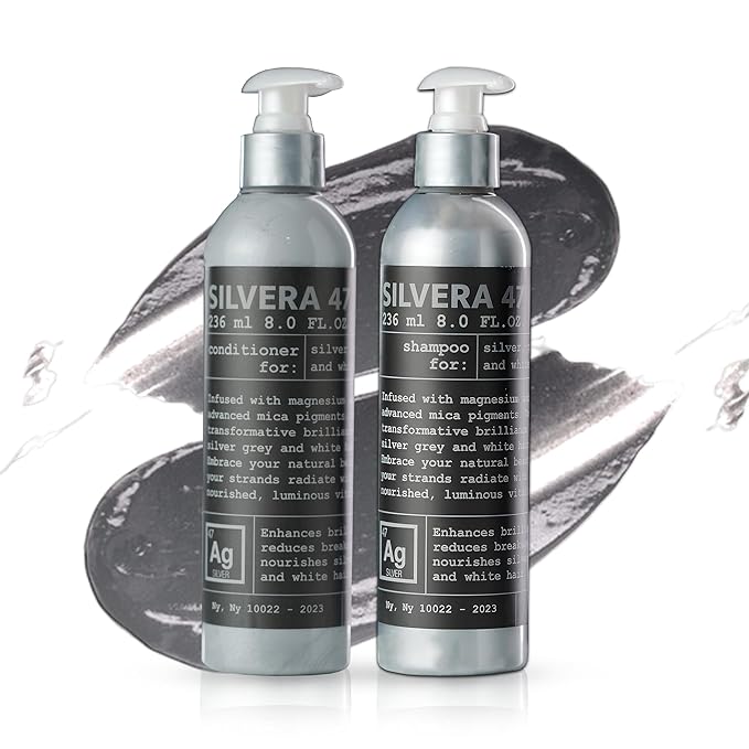 Amazon.com : Silvera 47 Shampoo & Conditioner Bundle, Grey, White ...
