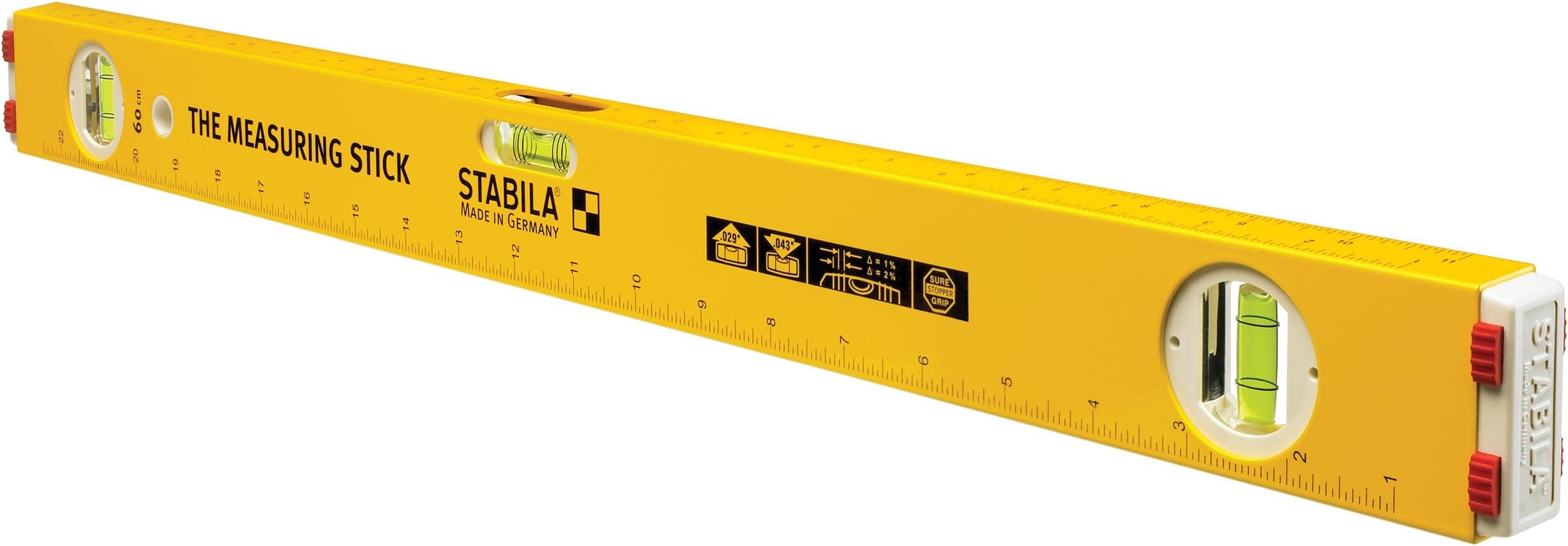 Stabila 29124 Type 80A-2 24" Measuring Stick Level, 60cm - Amazon.com