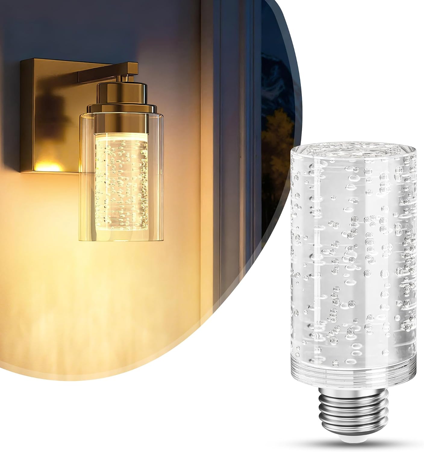 Briignite LED Light Bulb, Modern Bubble Acrylic Light Bulb, 5W Dimmable ...