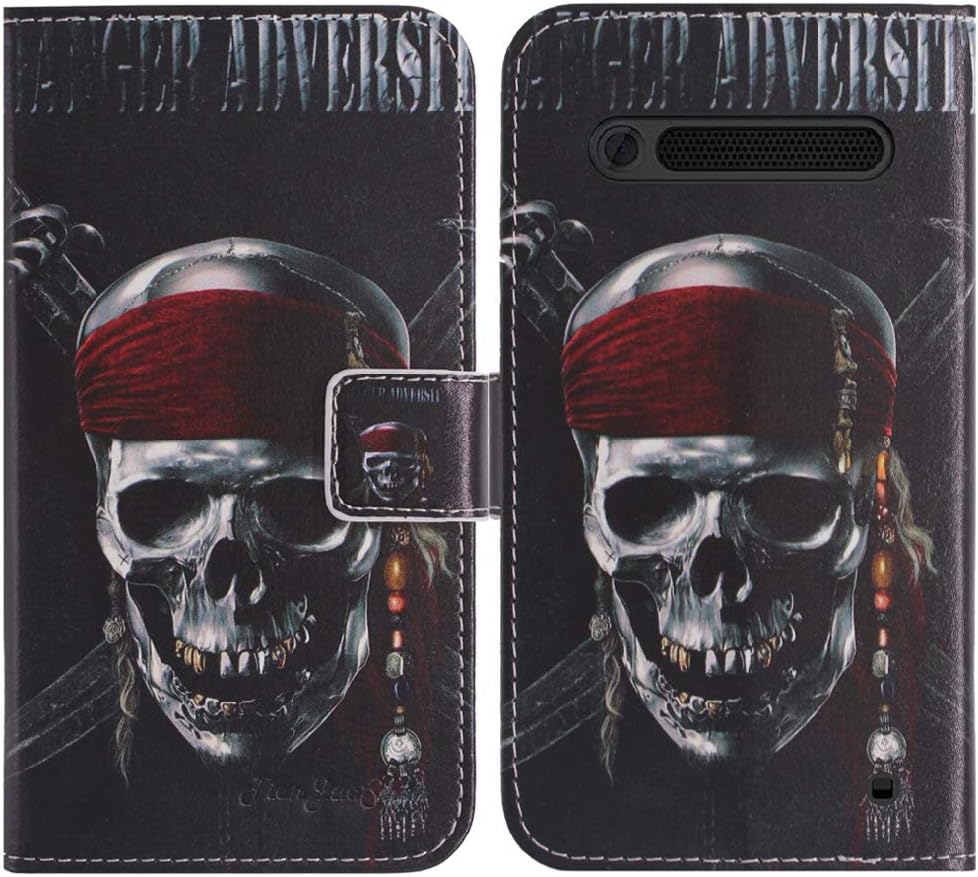Amazon.com: TienJueShi Skull Fashion Style Book Stand Flip PU Leather ...