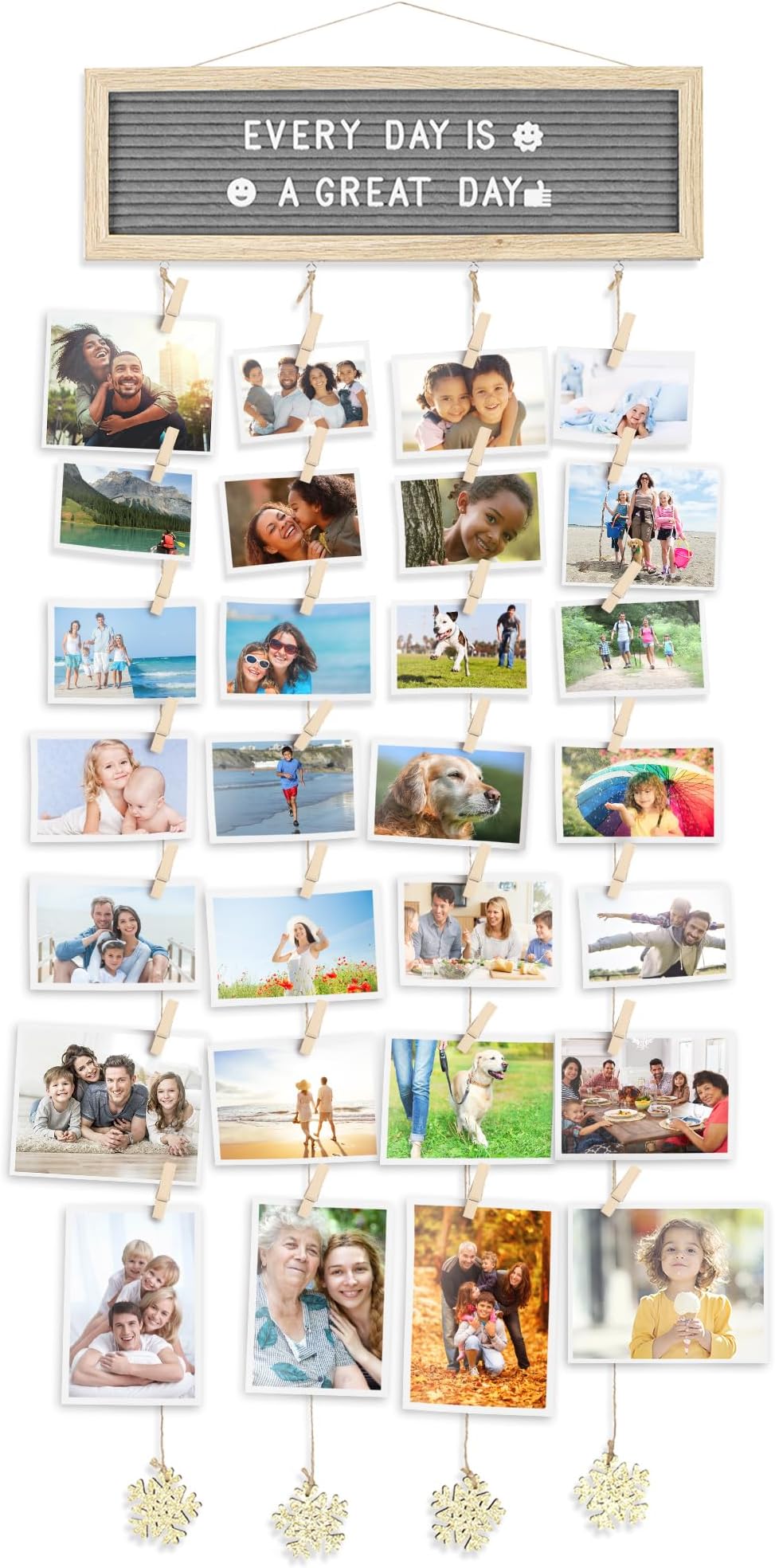 Amazon.com: Picture Frames Collage Wall Decor, Rustic Wooden Hanging ...