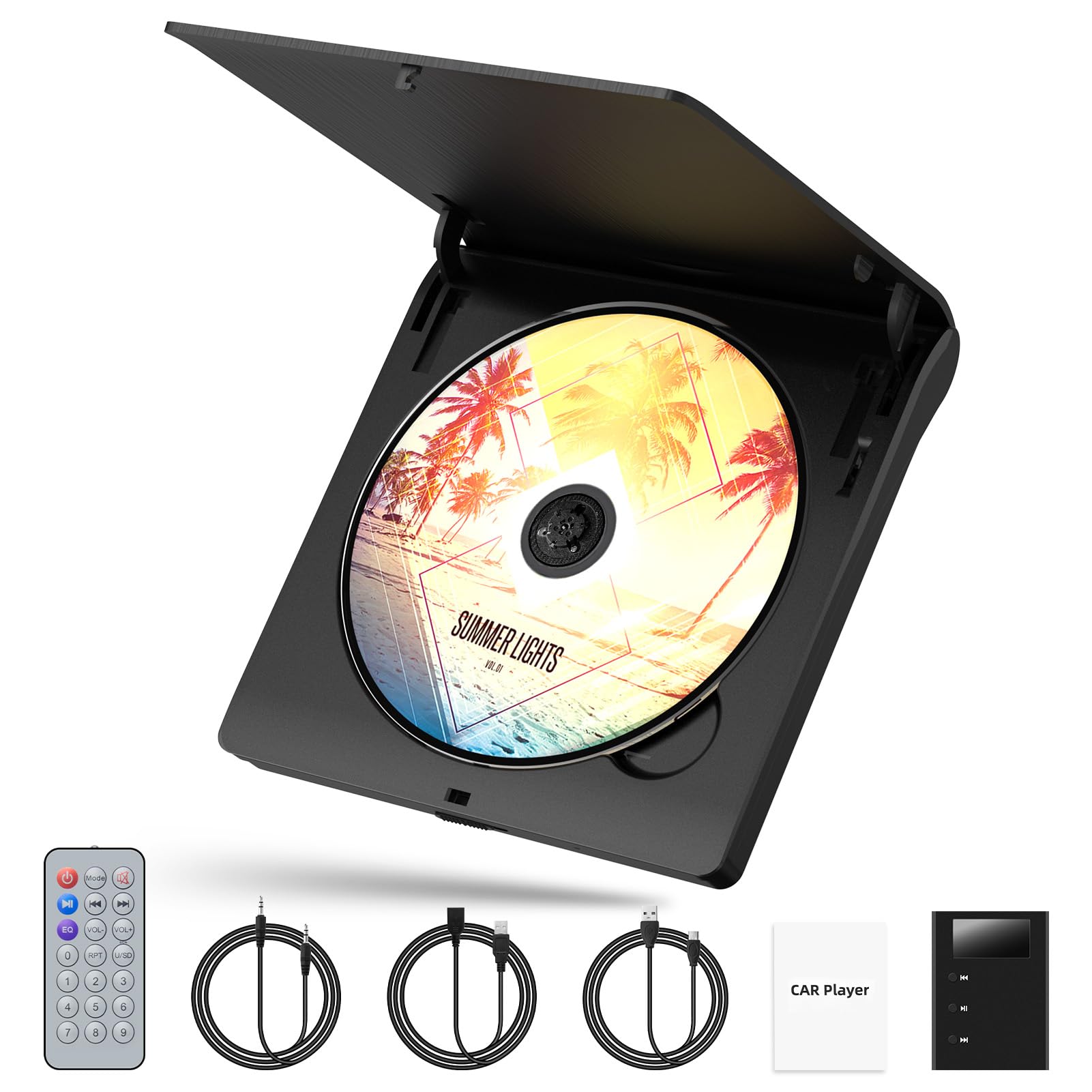 Amazon.com: External Portable CD Player for Car - Homlab Universal Car ...