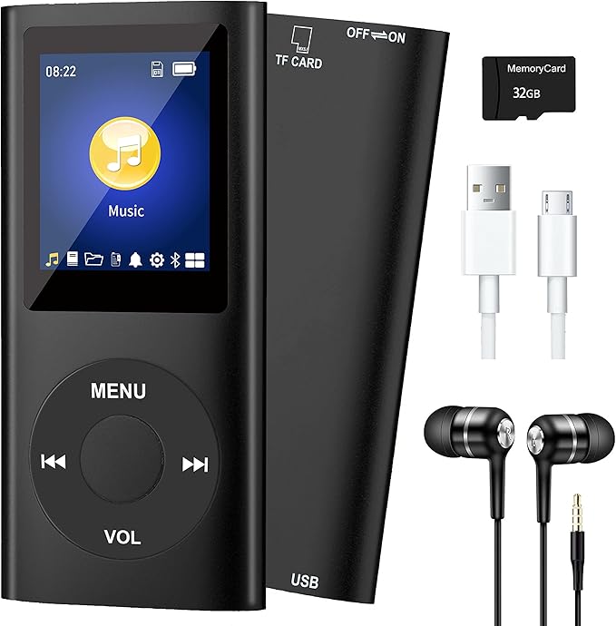 Reproductor de MP3 con Bluetooth 5.0, reproductor de música portátil de ...