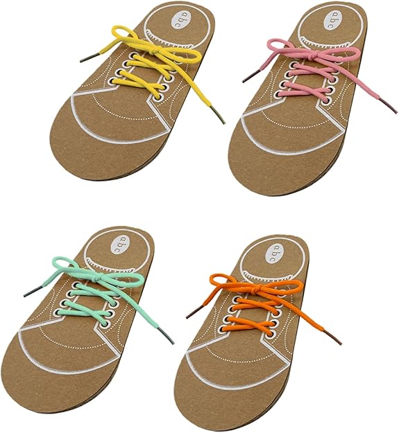 Qianeffort 4 PCS Shoe Lace Practice for Kids,Learn to Tie Shoe Laces ...