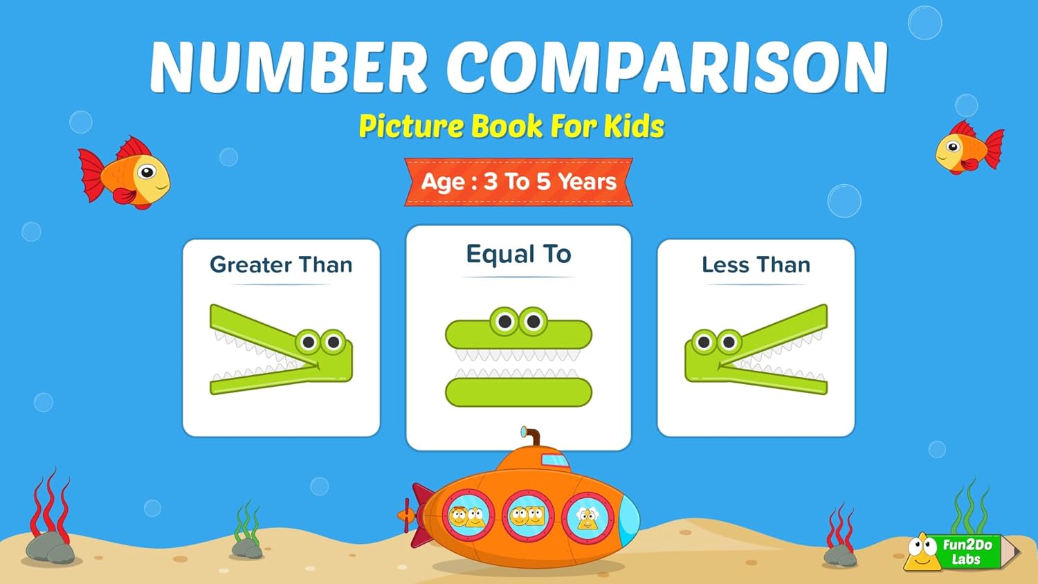 Number Comparison: Math Picture Book for Kids Aged 3 to 5 eBook : Labs ...