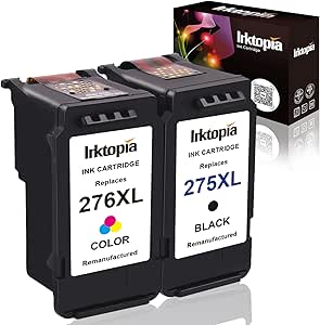 Inktopia Cartuchos de tinta de repuesto para Canon 275XL 276XL 275 276 Combo Pack PG-275 XL CL ...