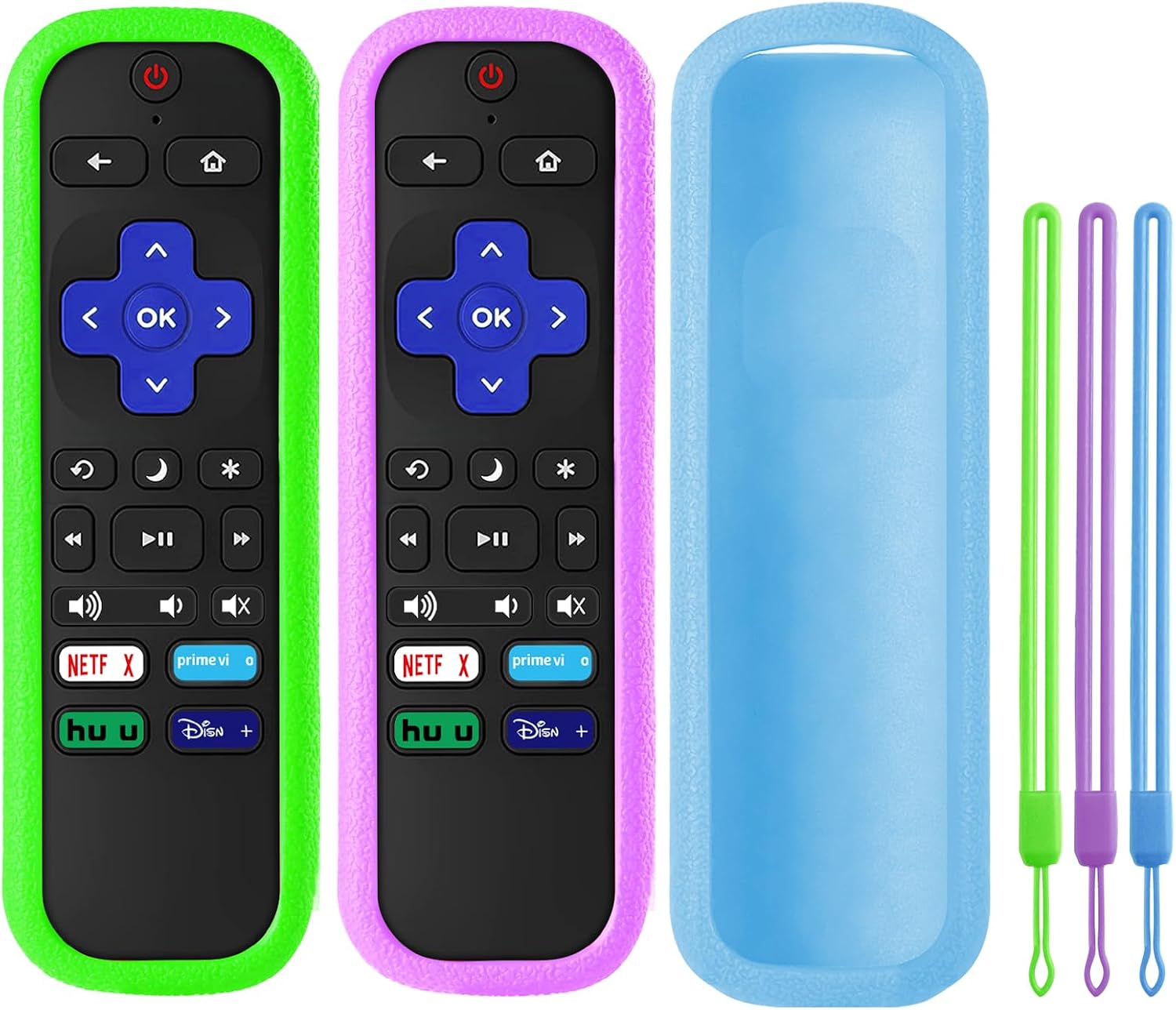 Amazon.com: (3+2 Packs) Replacement Remote Control for Roku with Soft ...