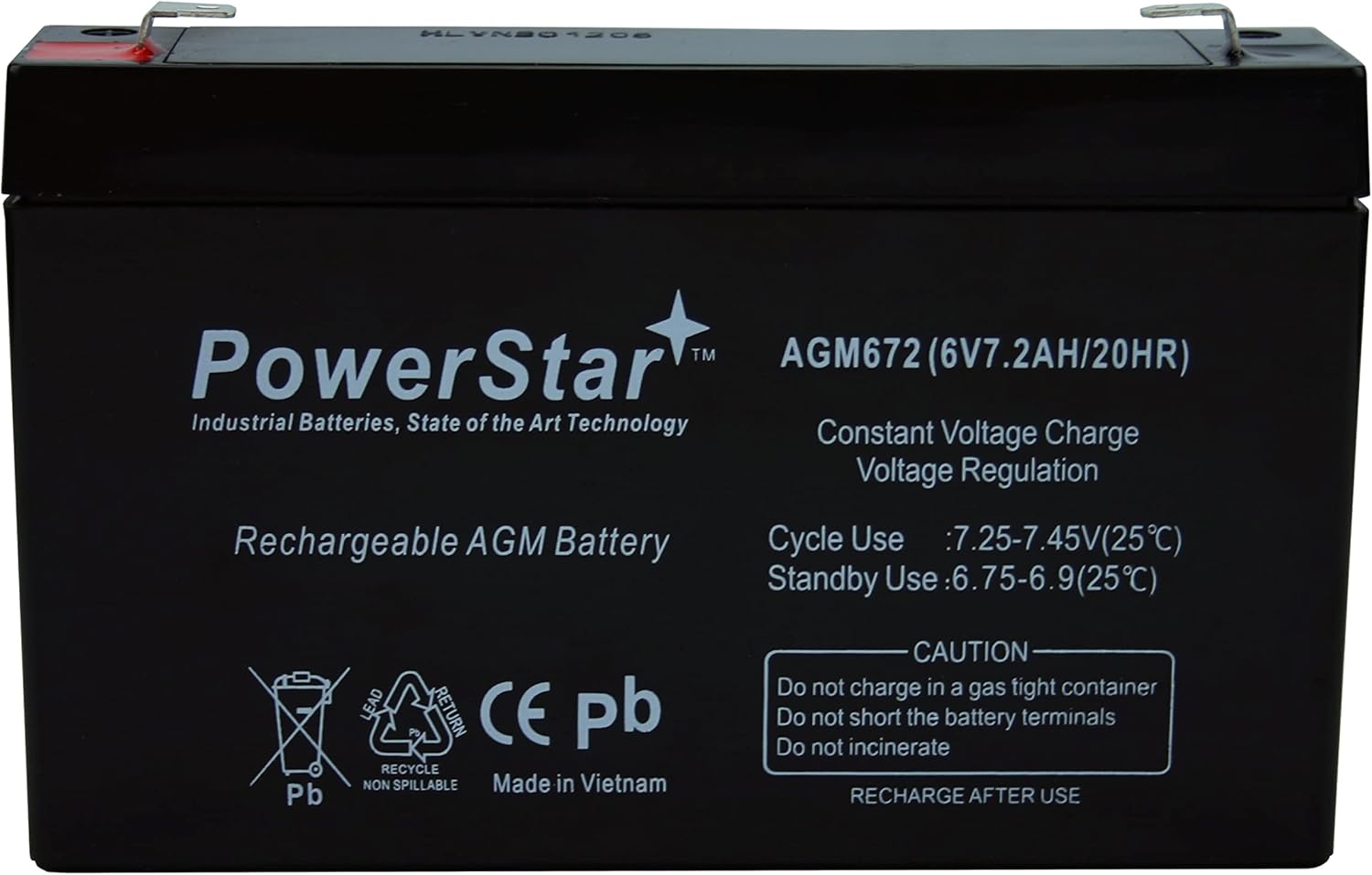 Amazon.com: PowerStar 6v 7.2AH UB670 UPS Battery Replaces 7.2ah Leoch ...