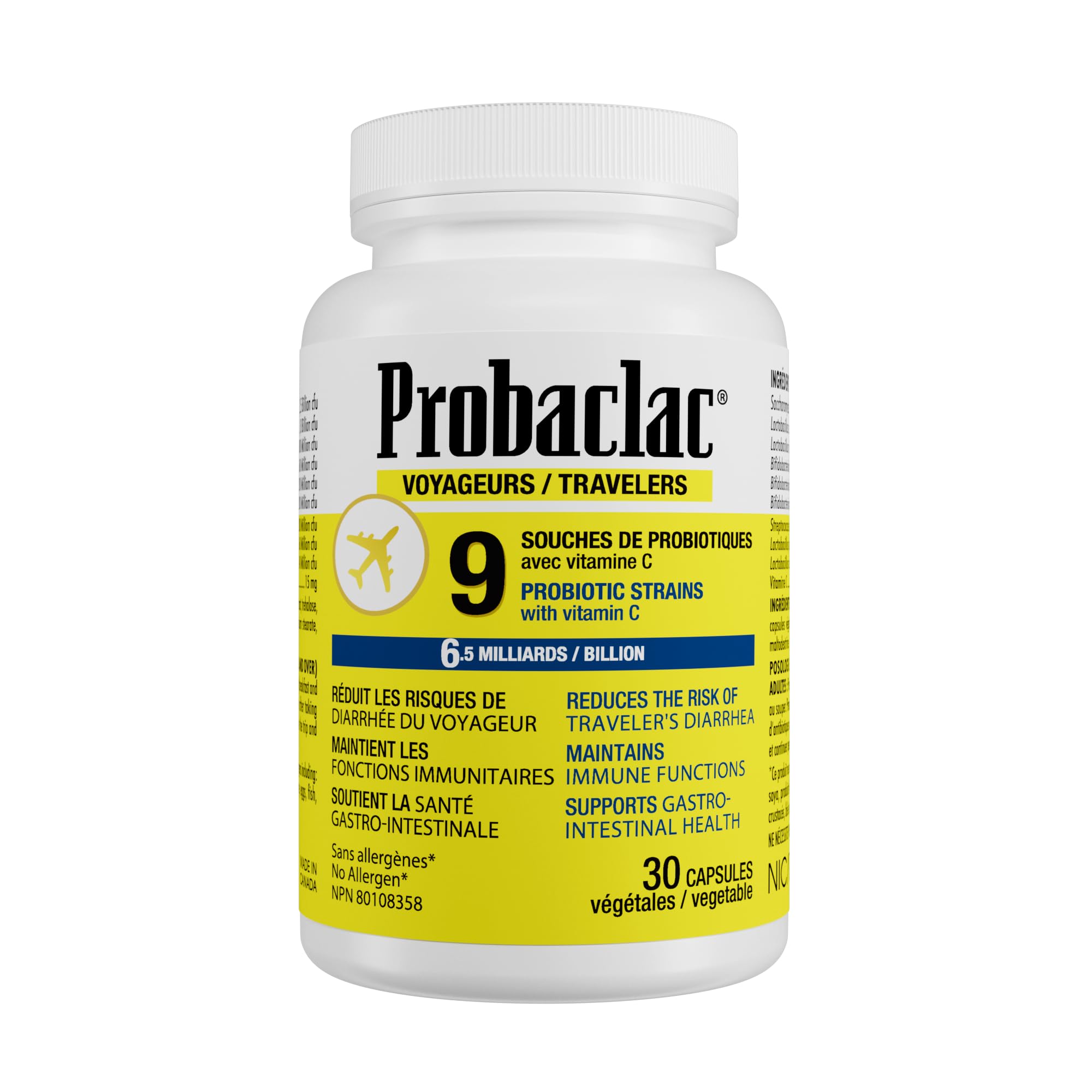 Probaclac Les probiotiques Travelers réduisent le risque de diarrhée du ...