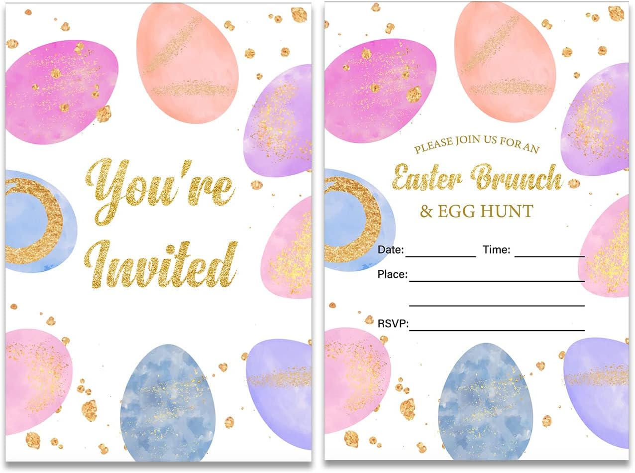 Amazon.com : Easter Brunch Party Invitations with Envelopes Set of 20 ...