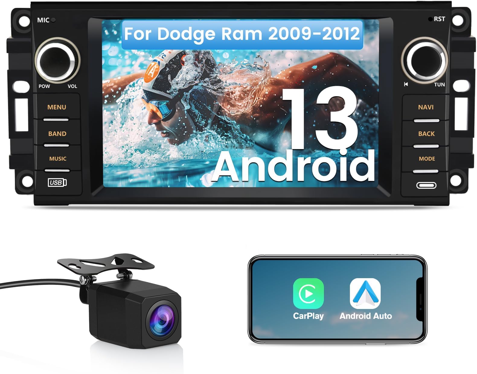 Amazon.com: Android Car Radio for Dodge Ram 1500 2500 3500 2009 2010 ...
