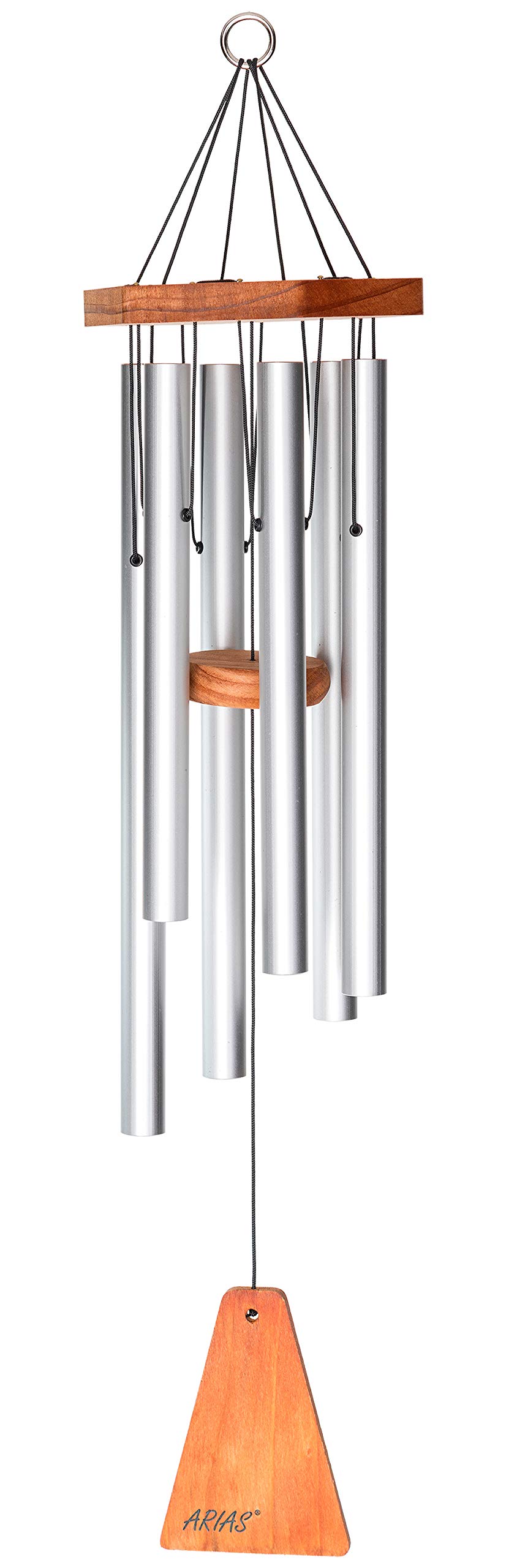 Amazon.com : Arias 29-inch Redwood Wind Chime in Satin Silver by Wind ...