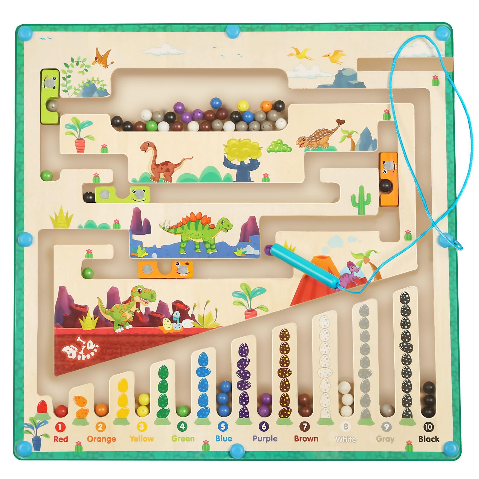 Snapklik.com : Magnetic Color And Number Maze, Montessori Toy For ...