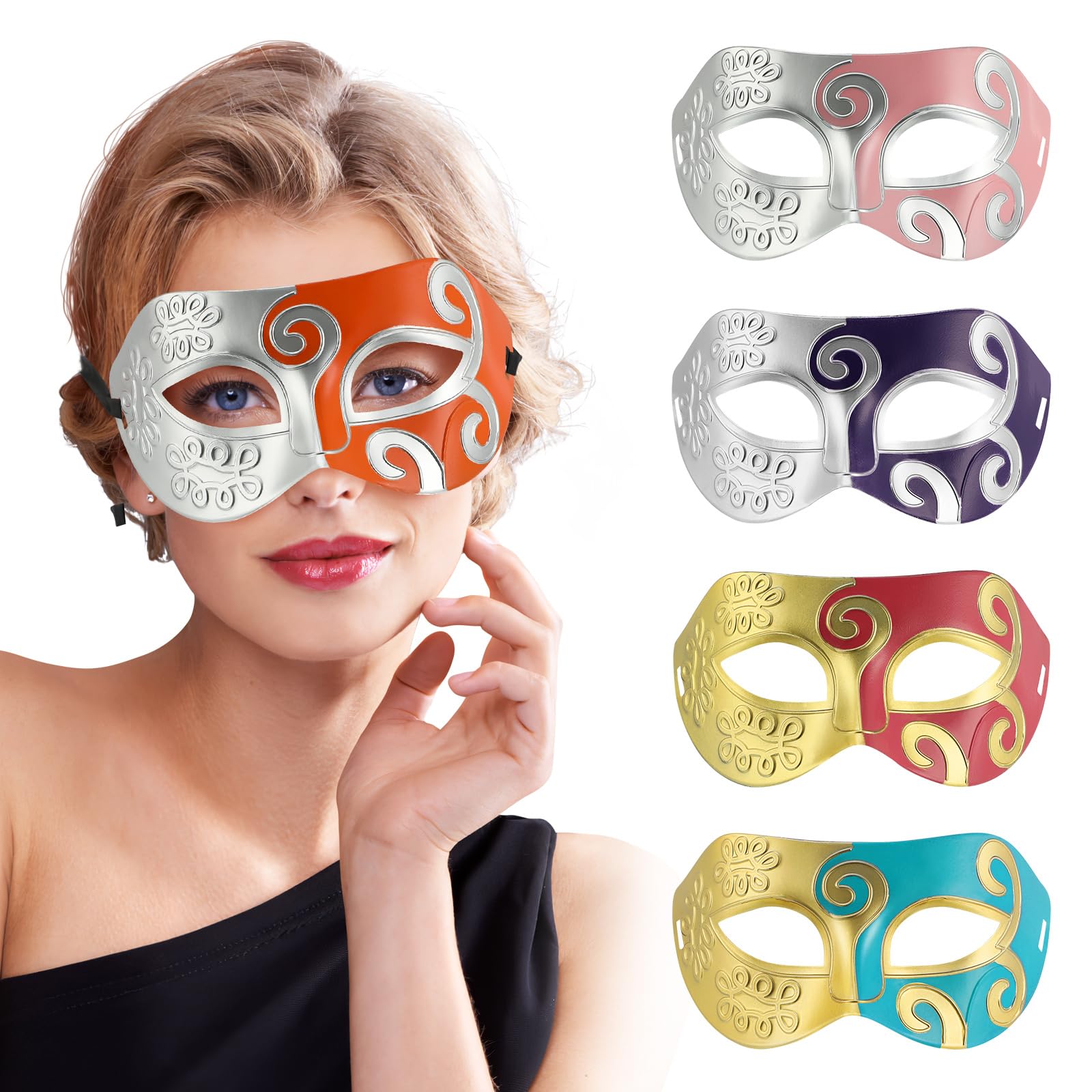 Amazon.com: PRETYZOOM 5 Pcs Masquerade Masks Roman Theme Cosplay Party ...