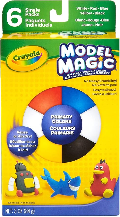 Amazon.com: Crayola Model Magic, Modeling Material, .5 Ounces 6/Pkg ...