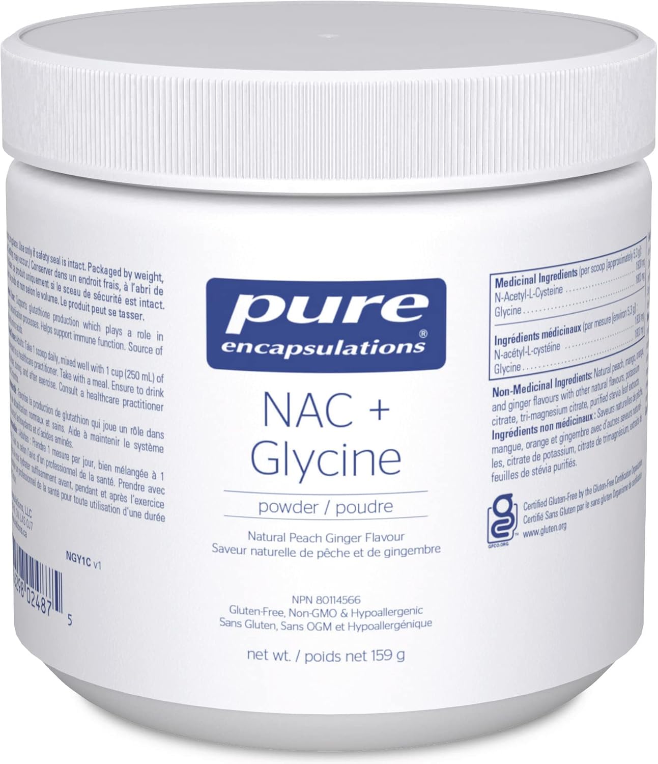 Pure Encapsulations NAC + Glycine Powder | Glutathione Production and ...