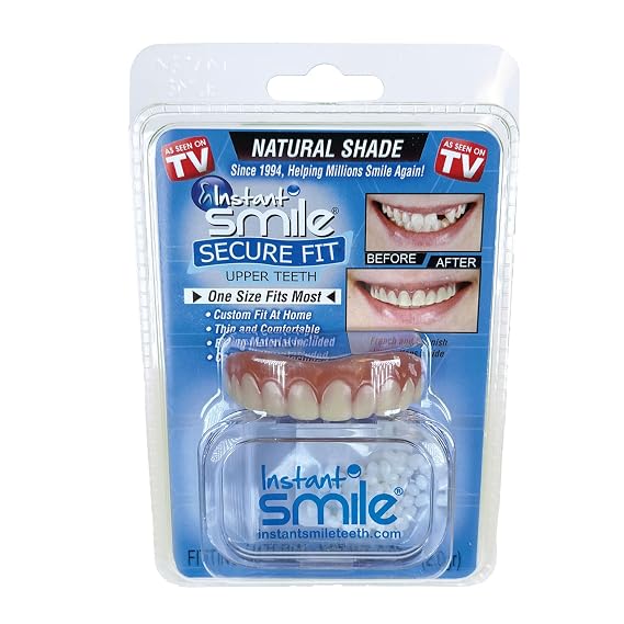 Amazon.com: Instant Smile Secure Fit Upper Teeth Veneer - : Health ...