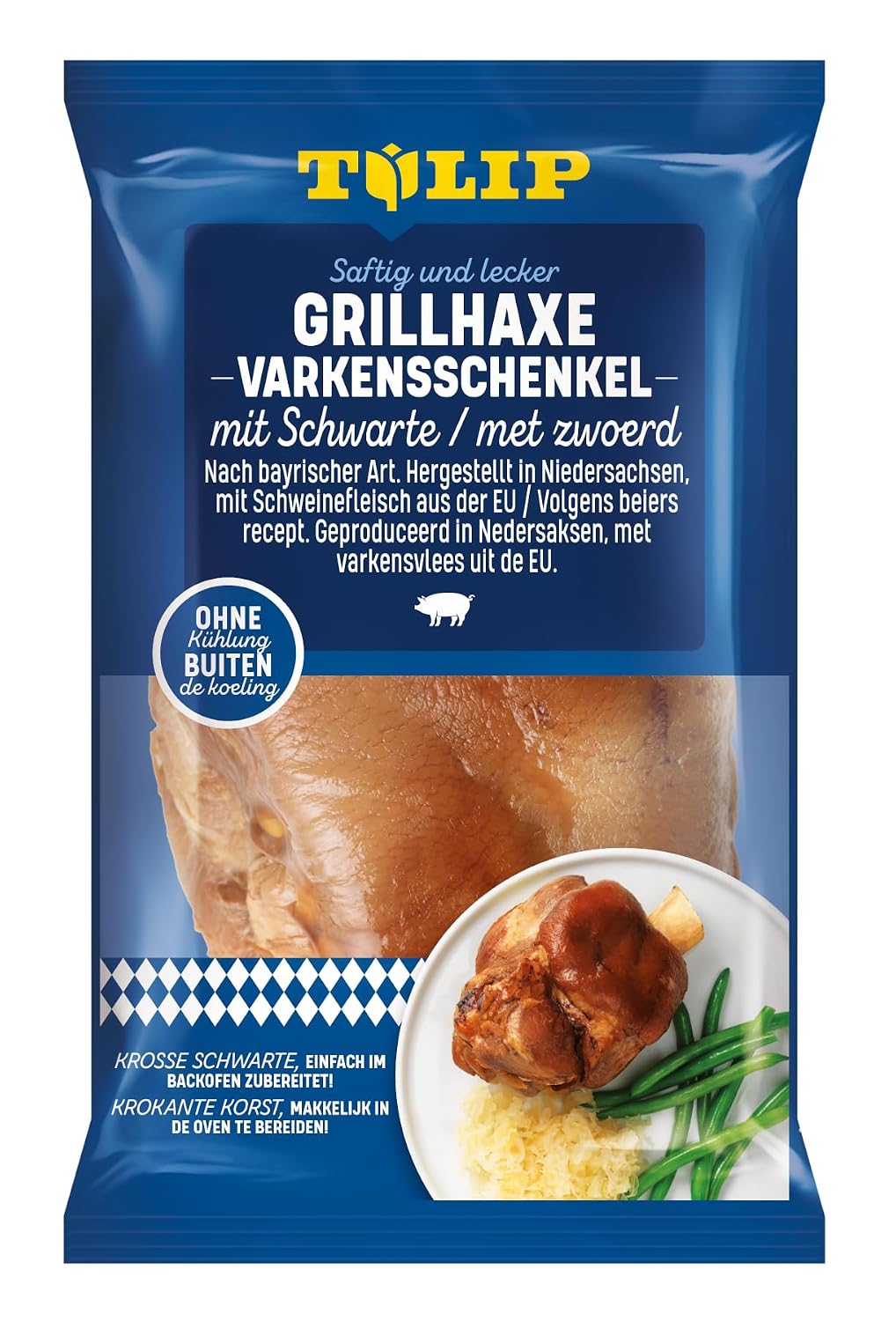 TULIP 600 g Grill-Haxe mit Schwarte | Tafelfertig Kross Gegart ...