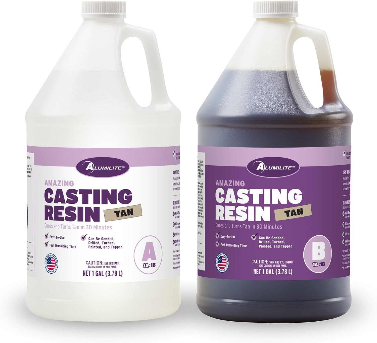 Amazon.com: Alumilite Amazing Casting Resin Tan [1 gal A + 1 gal B (2 ...