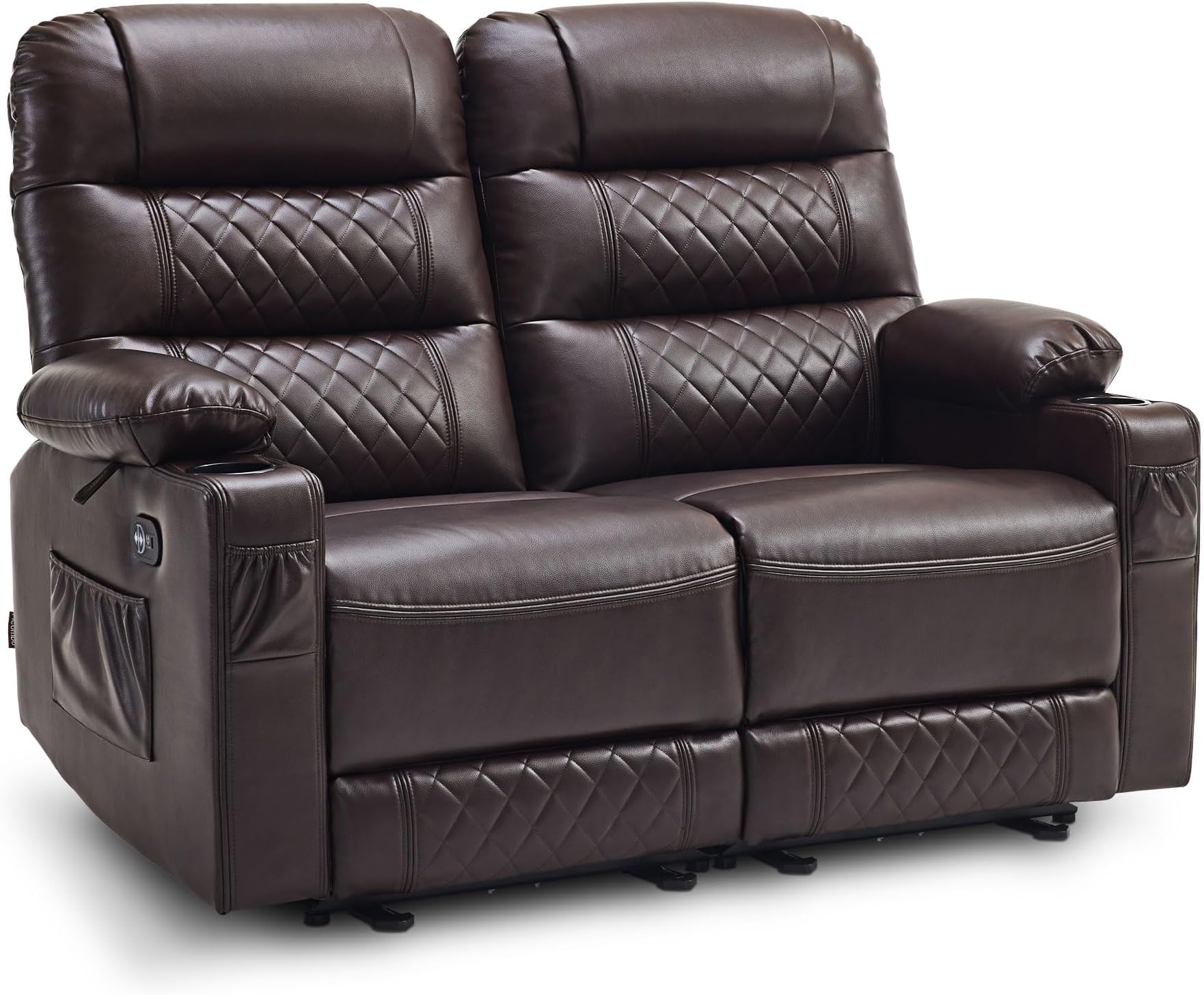 Amazon.com: MCombo 63.4" Oversize Power Reclining Loveseat Sofa with ...