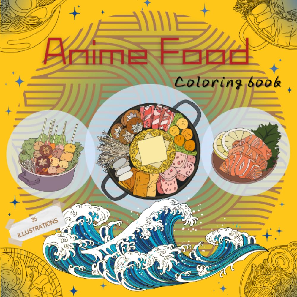 Amazon.com: Anime Food Coloring Book: 35 Anime Food Inspired ...