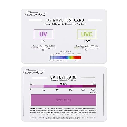 EIDEAL™ | UV & UVC Test Card & UV Intensity Test Card | 3-in-1 UV Test ...