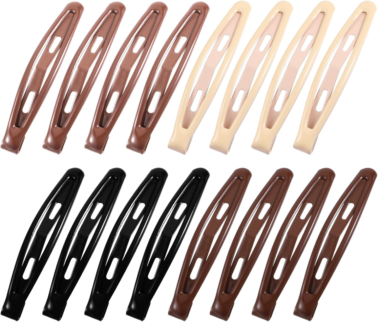 YUXIANLB Hair Clip Snap Barrettes For Women 16PCS Metal Clips Non Slip ...